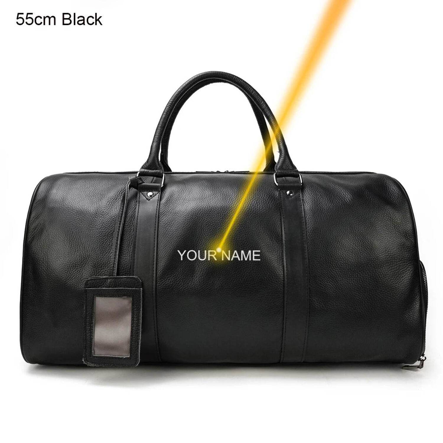 Large Capacity Men’s Genuine Leather Duffel for Travel and Fitness ...