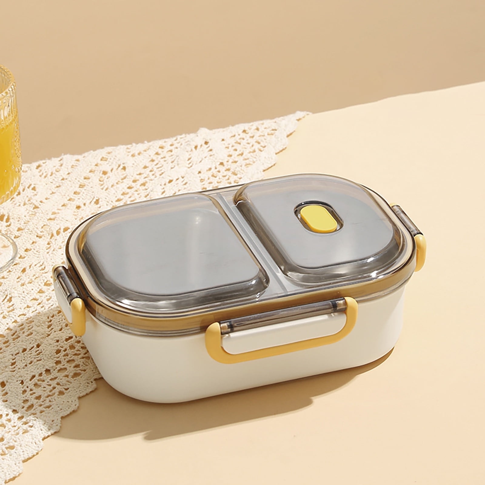 Large Capacity Microwave-Safe Plastic Lunch Box Set with Compartments ...