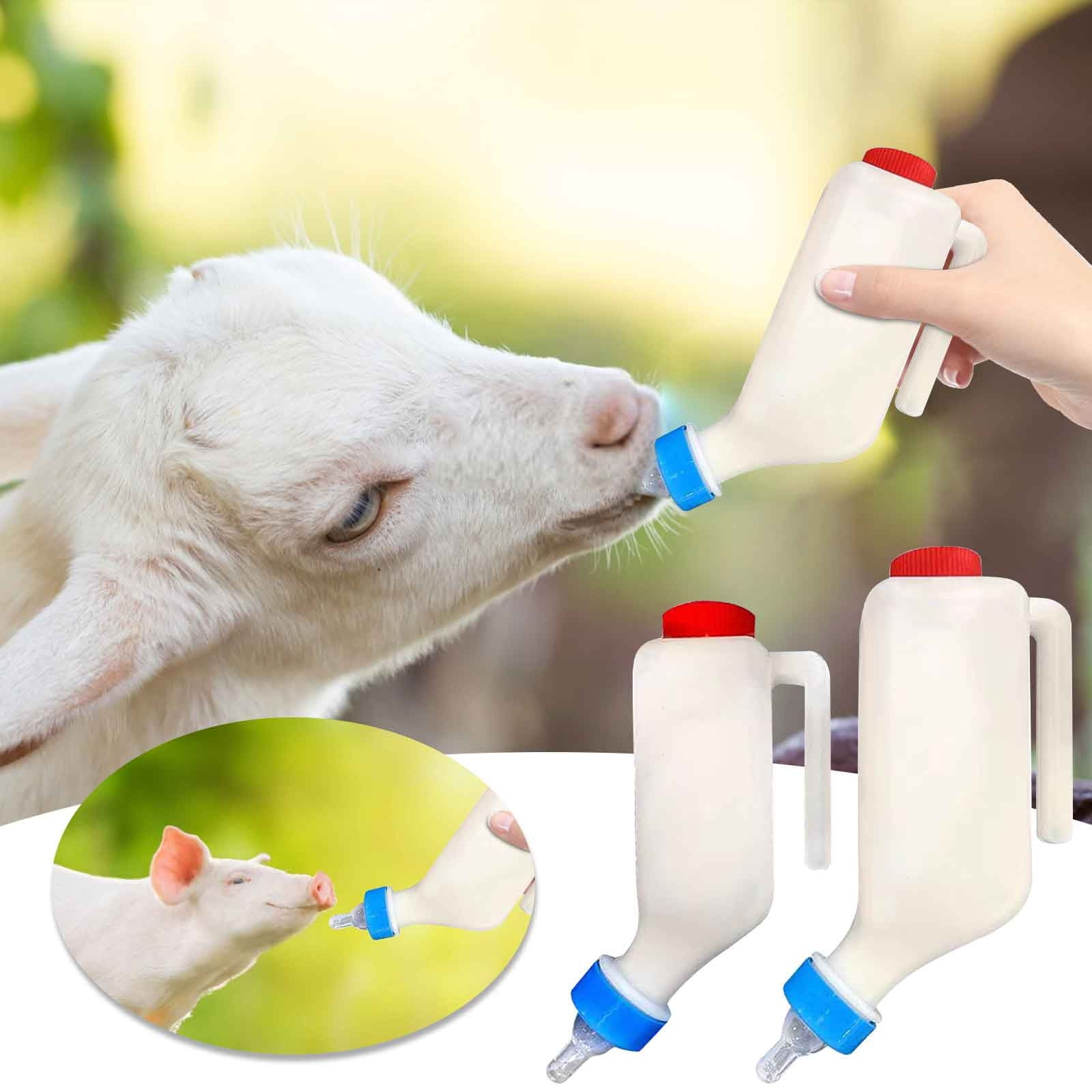 Large Capacity Milk Feeder,Thickened Nipple Pet Feeder,Durable Plastic Construction,Easy ...