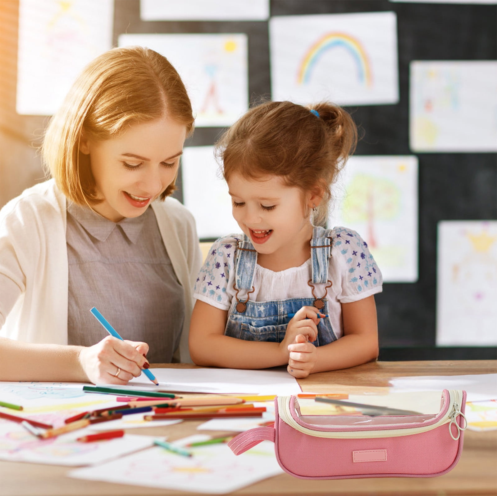 Large Capacity Pencil Case Multi Layer Organizer Spacious Storage ...