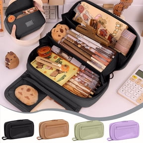SHIMELE Large Capacity Pencil Case Storage Bag, Zippered Pen Organizer ...