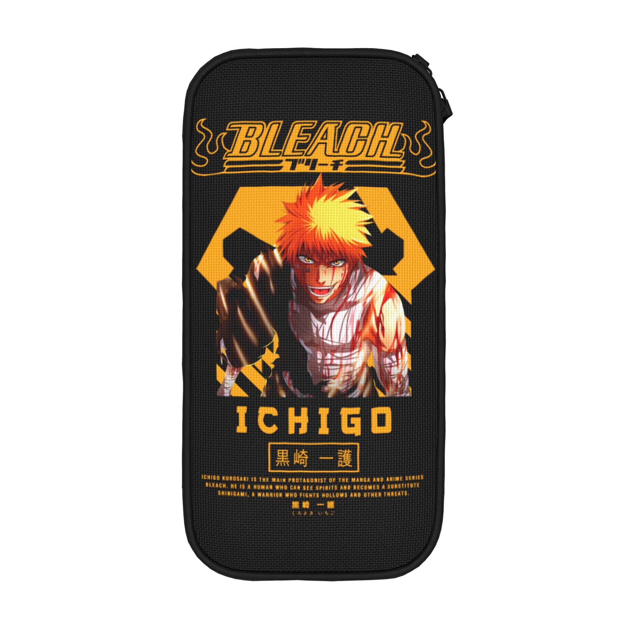 Large Capacity Pencil Pouch Bleach Kurosaki Ichigo Pencil Bag Storage ...