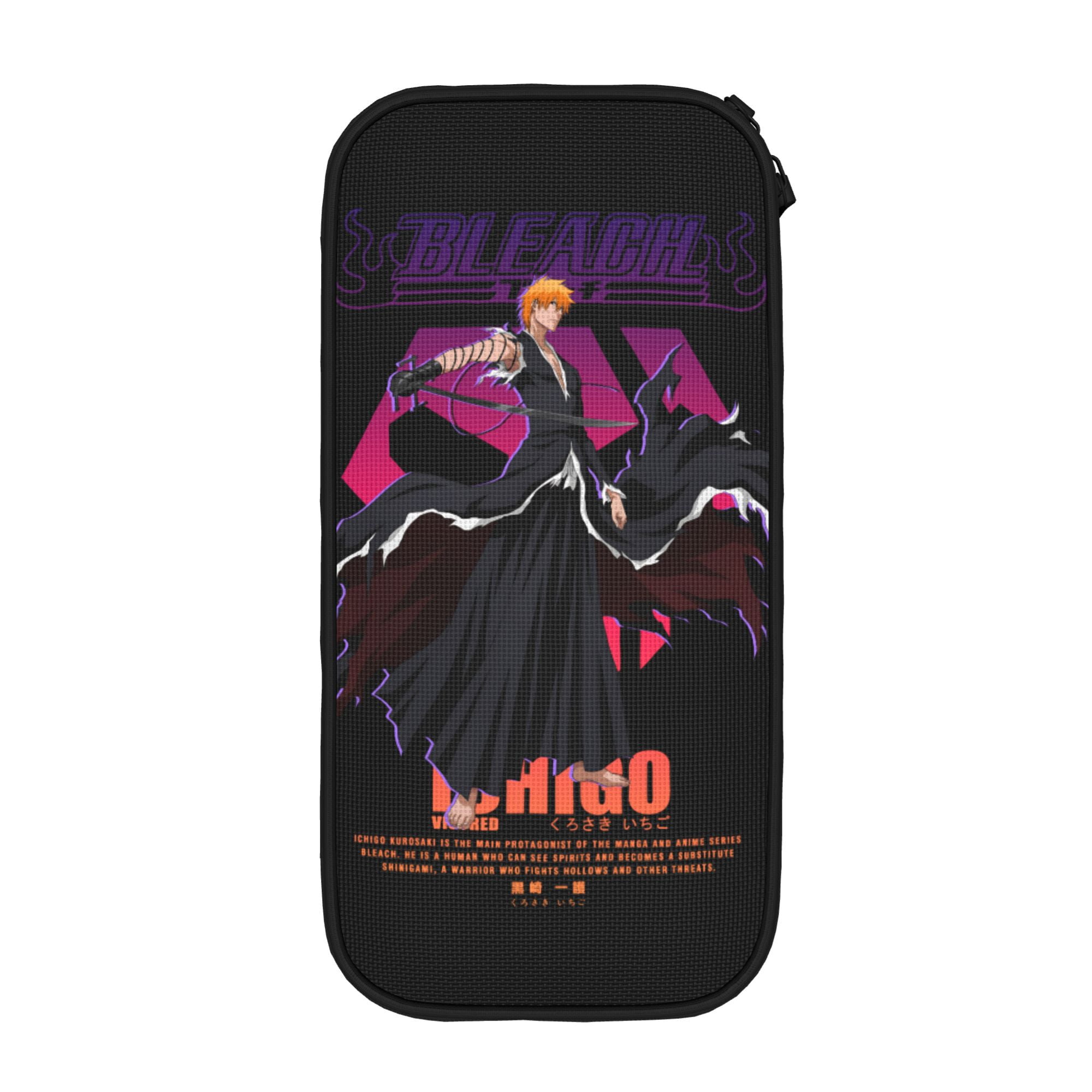Large Capacity Pencil Pouch Bleach Kurosaki Ichigo Pencil Bag Storage ...