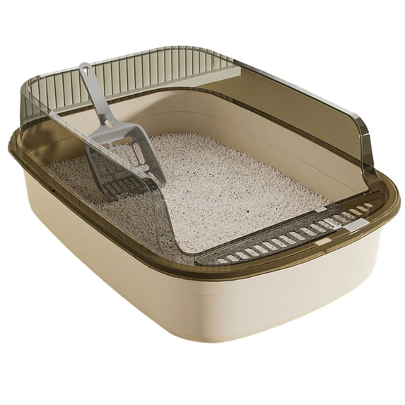 Large Capacity Pet Litter Container Box With Tall Barriers Reduces Mess ...