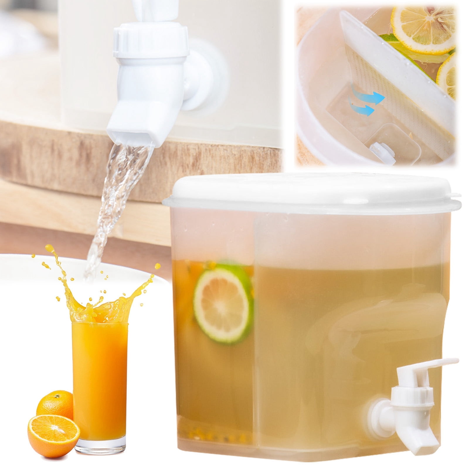 Large Capacity Beverage Dispenser â Storage Container with Spout for ...