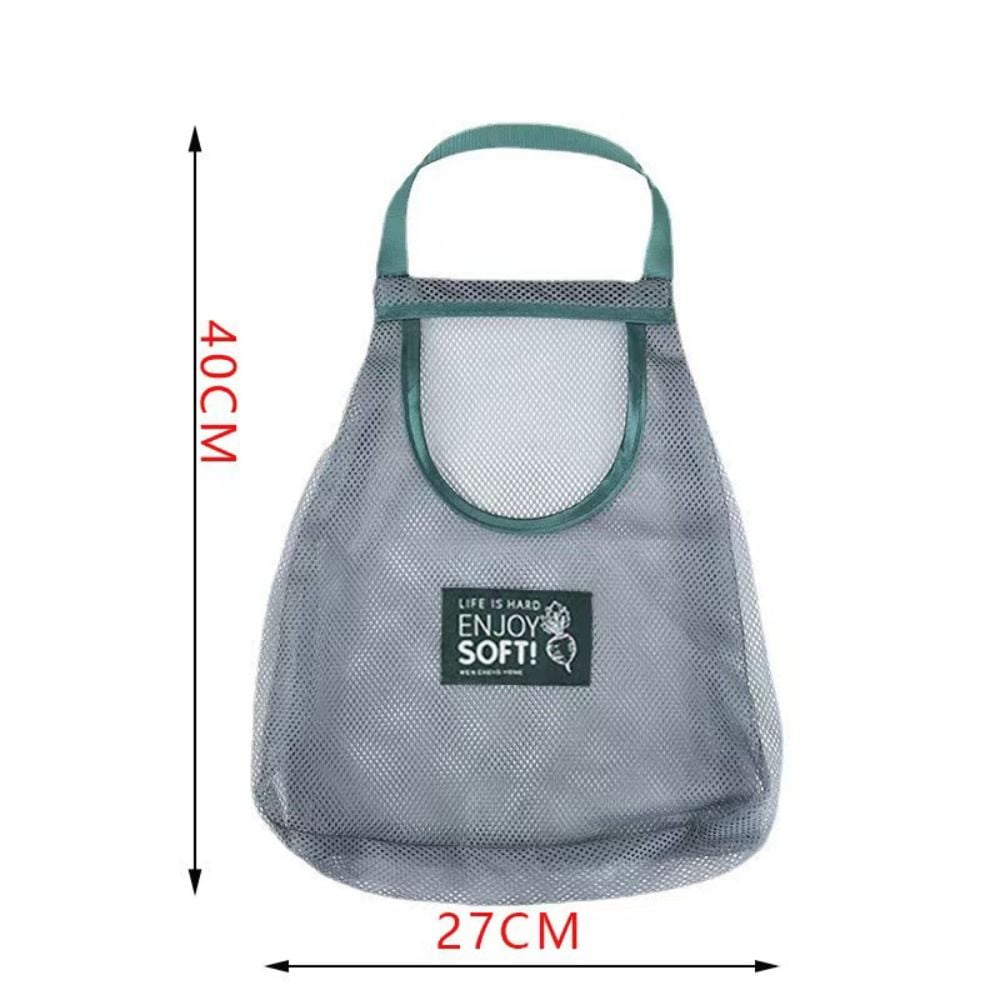 Large Capacity Polyester Reusable Kitchen Hanging Mesh Bag Fruit ...