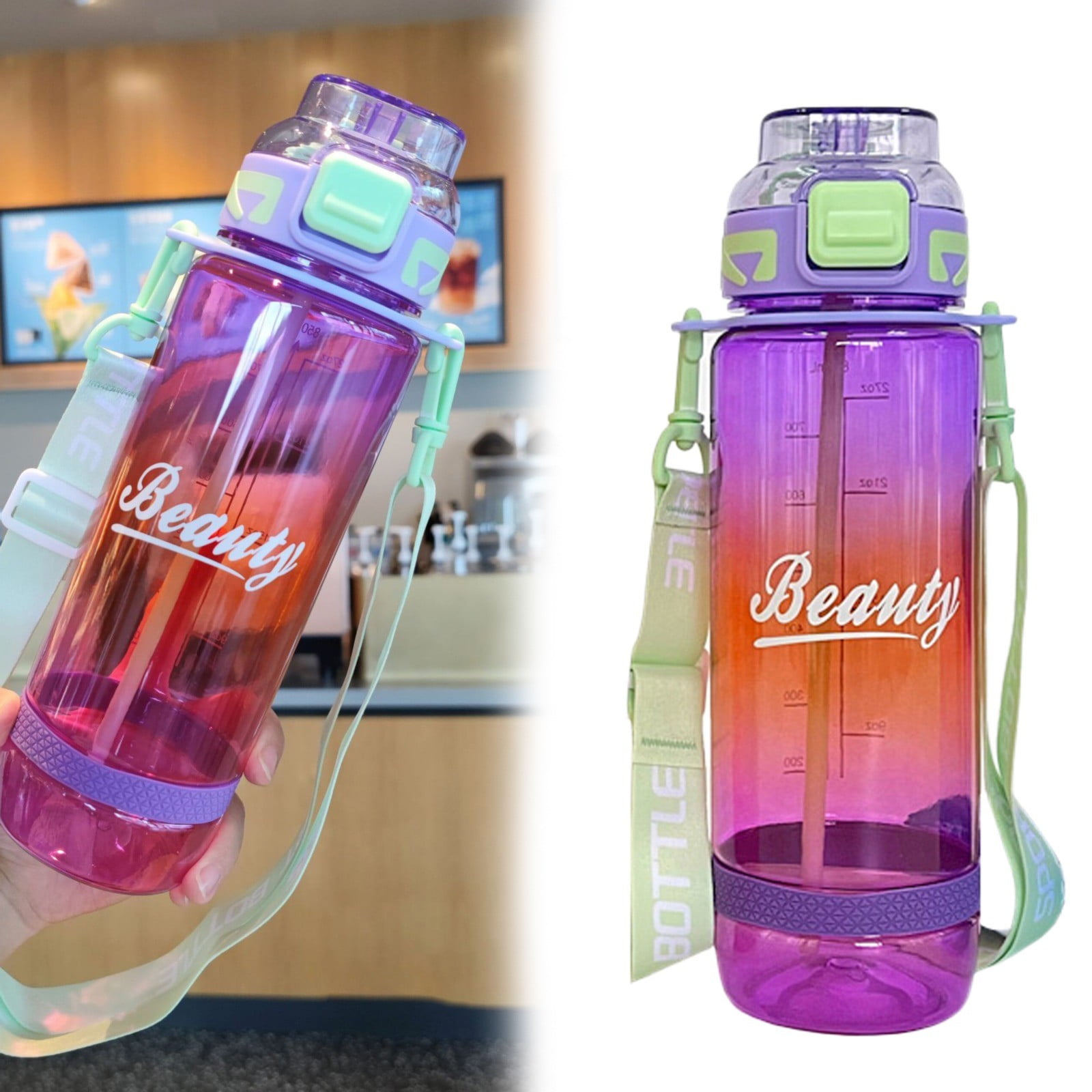 Large Capacity Portable Carrying Cup Plastic Water Cup,With A Wrist ...