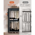 Large Capacity Portable Closet with Cover, 54. Inch Clothes Storage ...