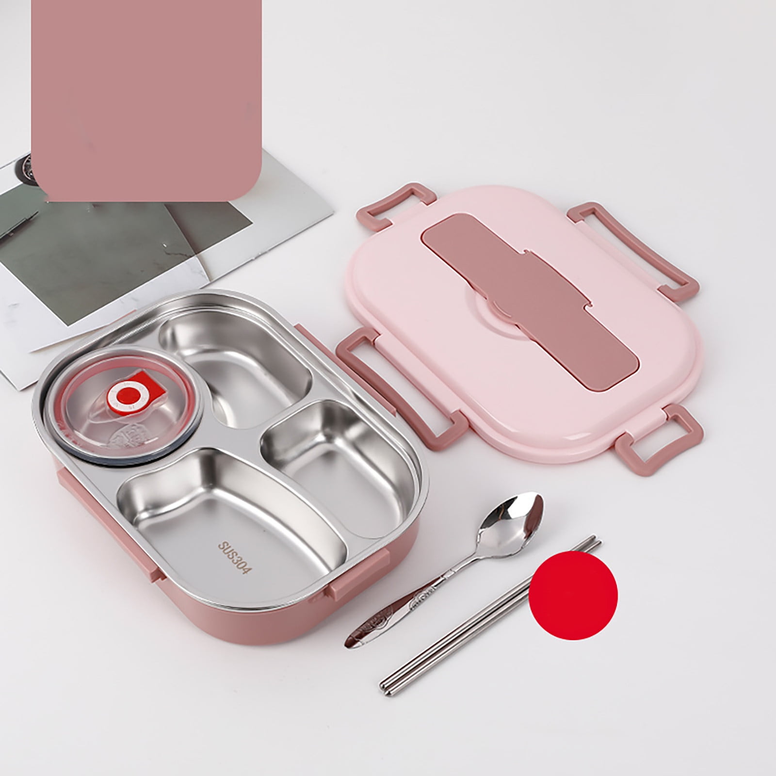 Large Capacity Portable Thermal Insulation Lunch Box Office Worker Student Compartments Non Odor ...