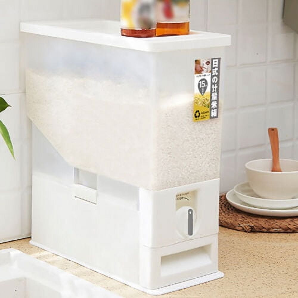 Large Capacity Rice Dispenser Plastic Rice Storage Container Storage ...