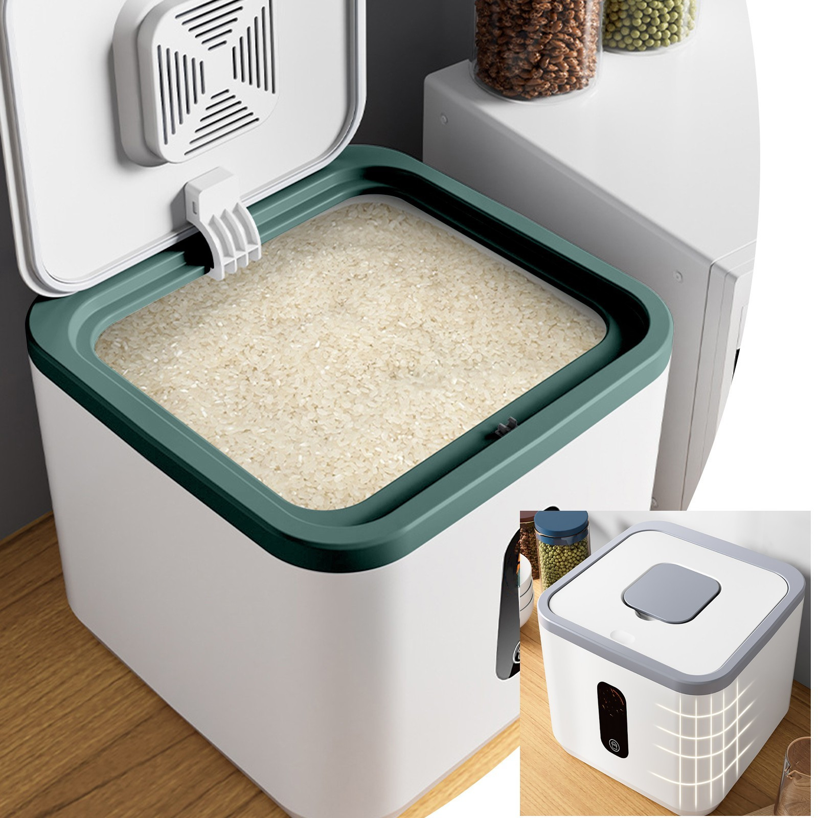 Large Capacity Rice Storage, Airtight Grain Bucket, Non-Toxic Food ...