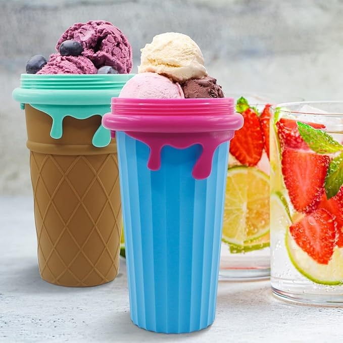 Large Capacity Slushy Cup, Slushie Maker Cup Frozen Magic Squeeze Cup ...