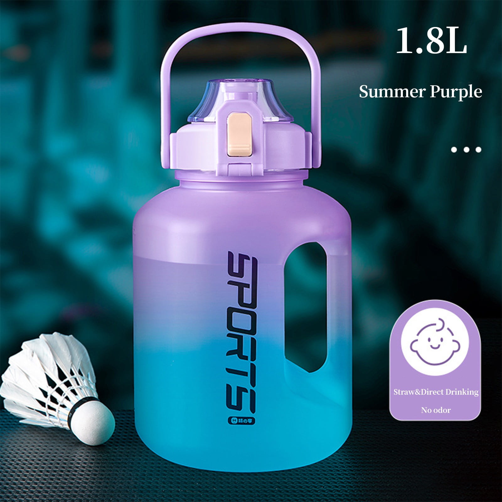Large Capacity Sports Water Bottle - 1 Gallon Fitness Water Jug with ...
