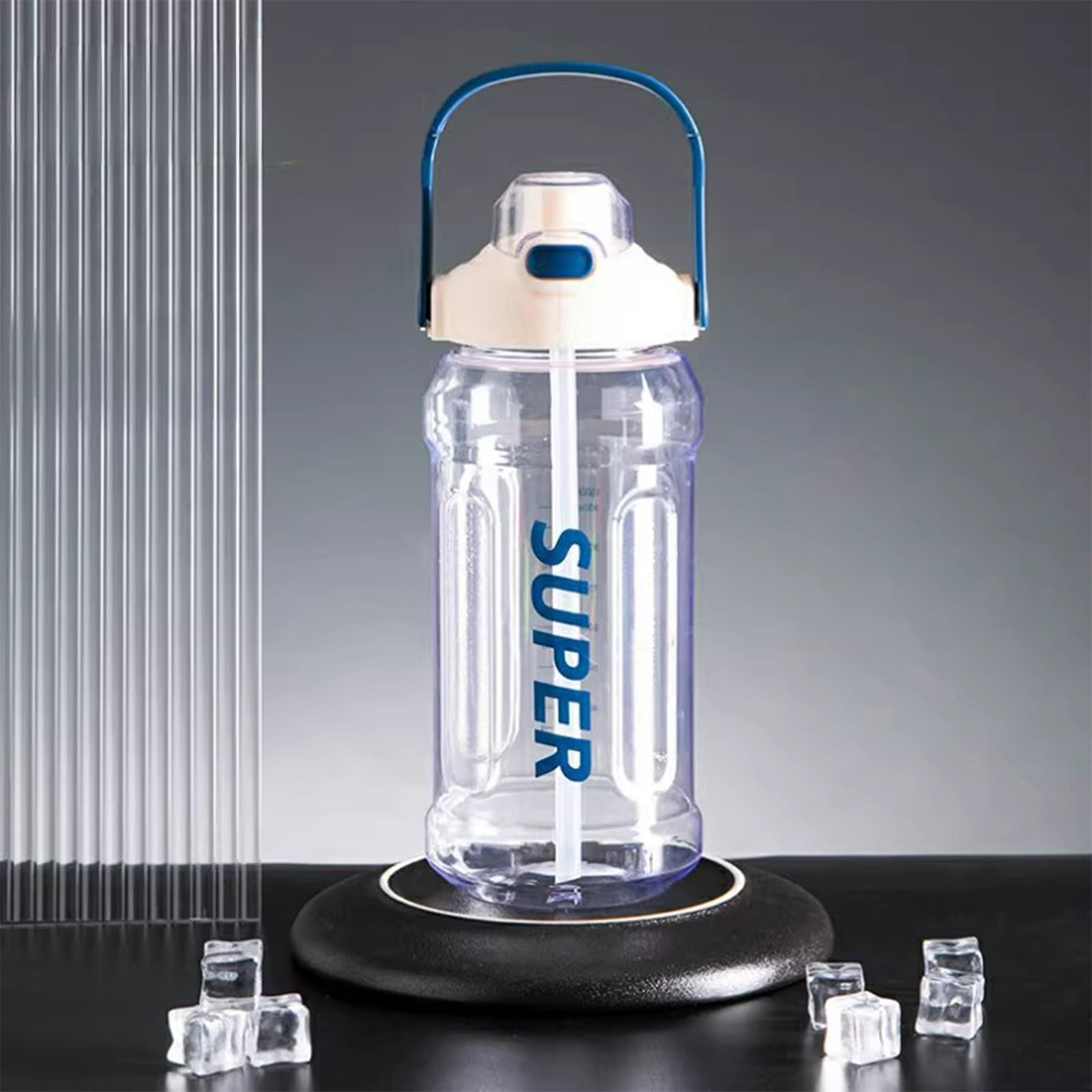 Large Capacity Sports Water Bottle | 2L Plastic Leakproof Portable ...