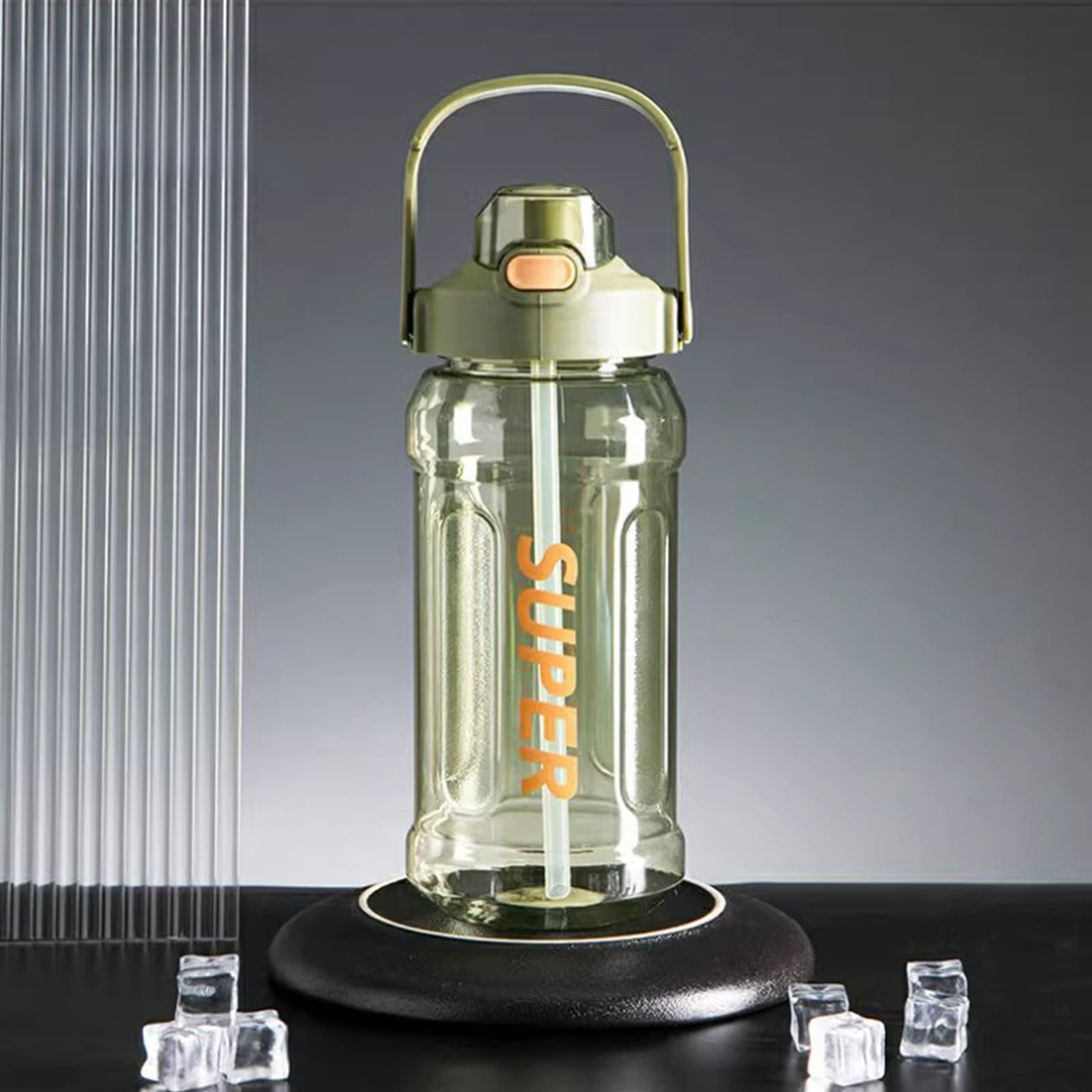 Large Capacity Sports Water Bottle | 2L Plastic Leakproof Portable ...