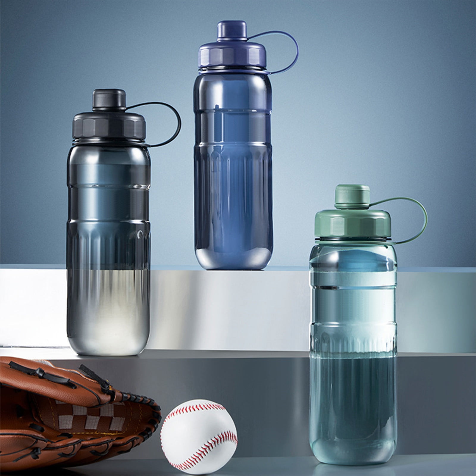 Large Capacity Sports Water Bottle | Leakproof Portable Plastic Fitness ...