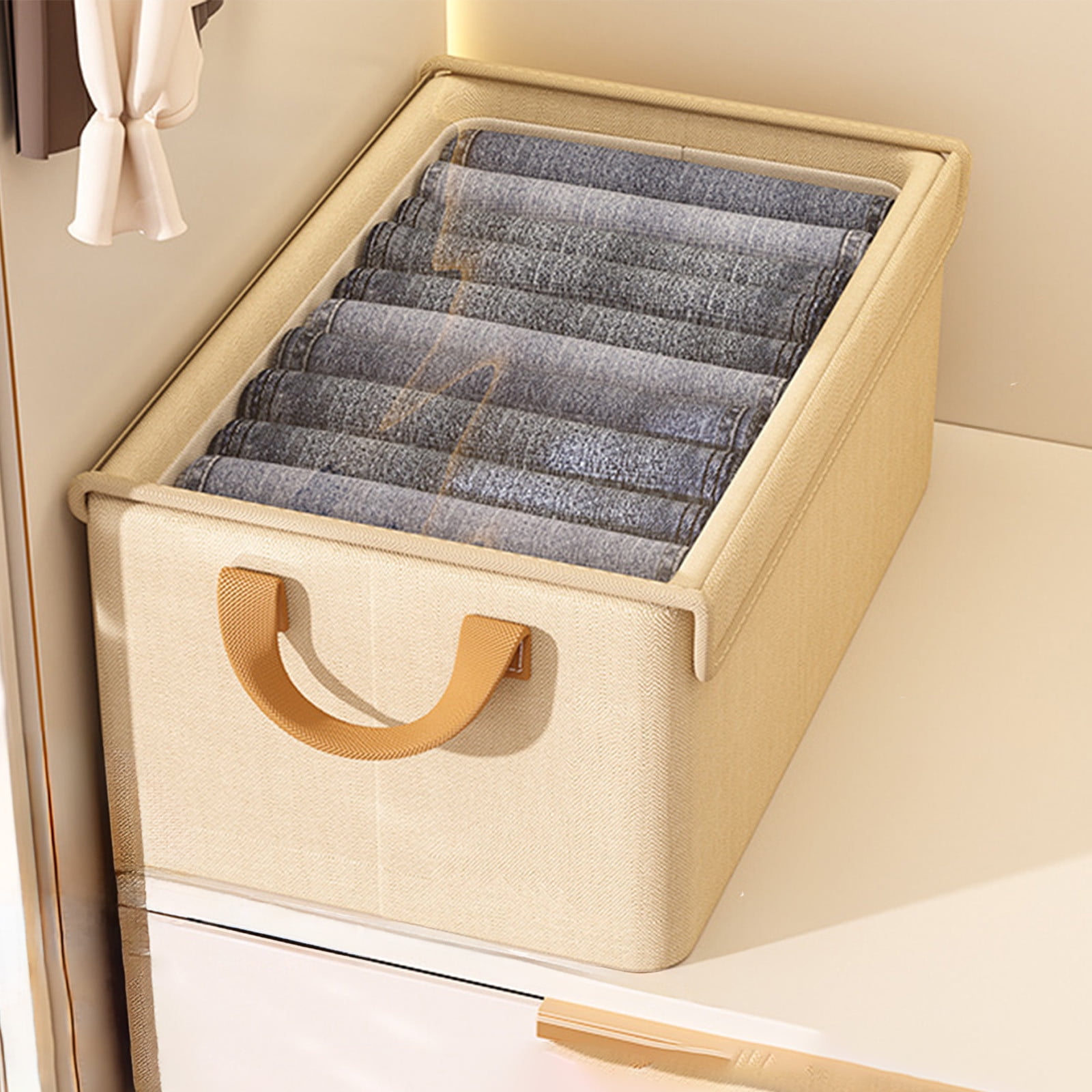 Large Capacity Storage Bins with Cover Closet Organizer System, Sturdy ...