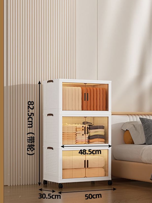 Large Capacity Storage Box Foldable Portable Plastic Clothes Toy ...