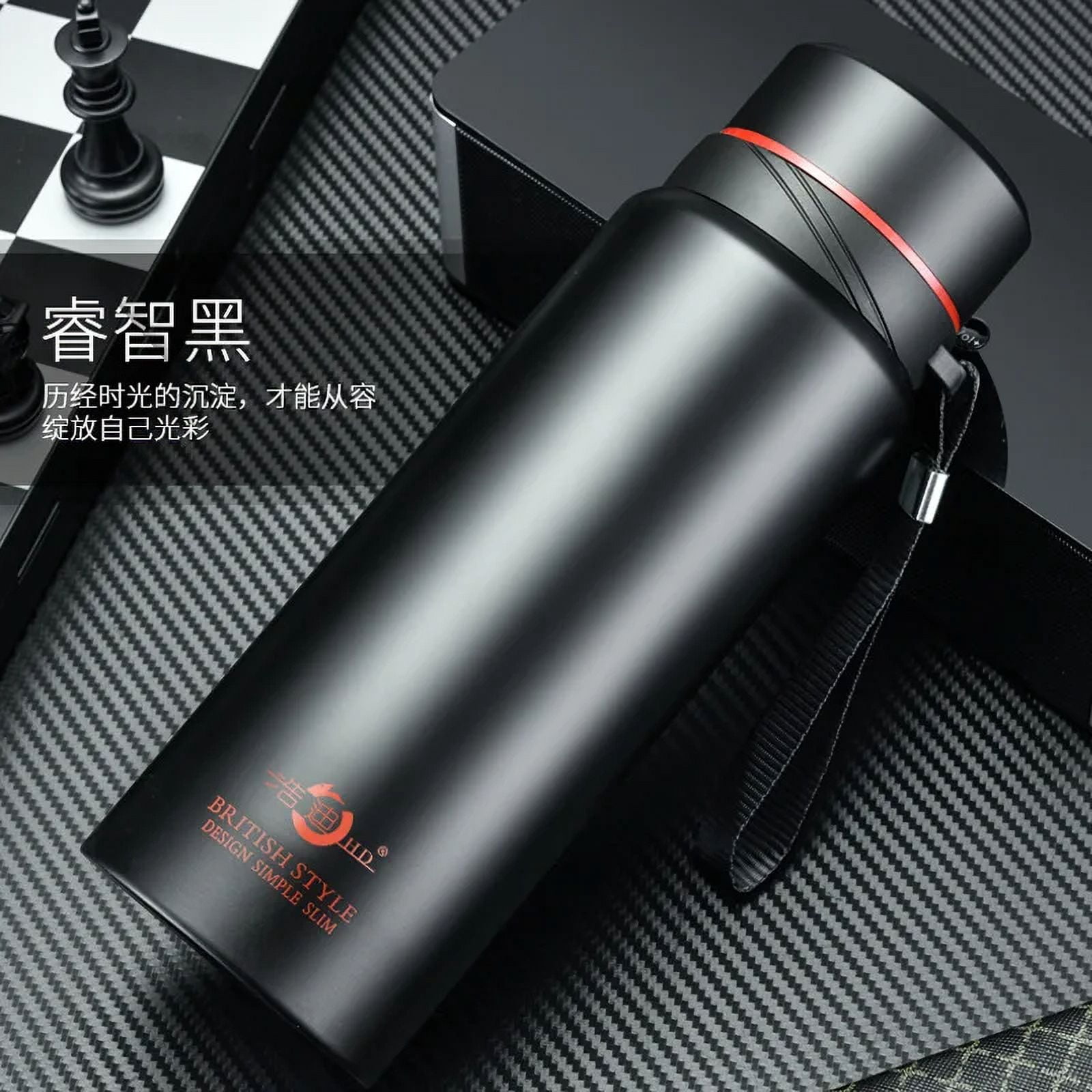 Large Capacity Thermos Water Bottle Temperature Display Stainless Steel ...
