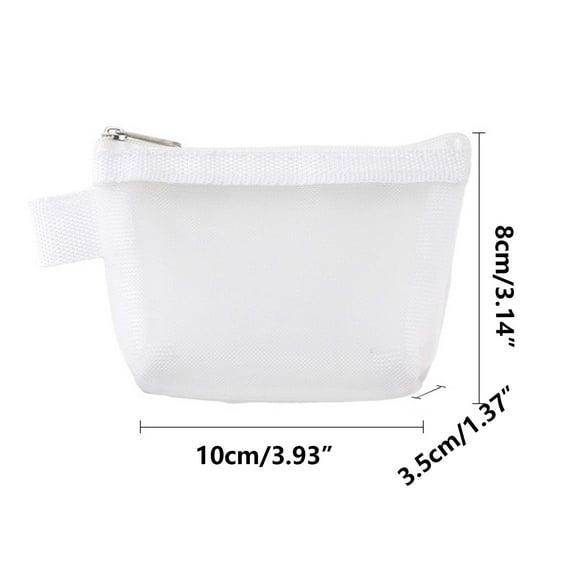 Large-Capacity Transparent Mesh Coin Purse | 3D Triangular Nylon Key ...