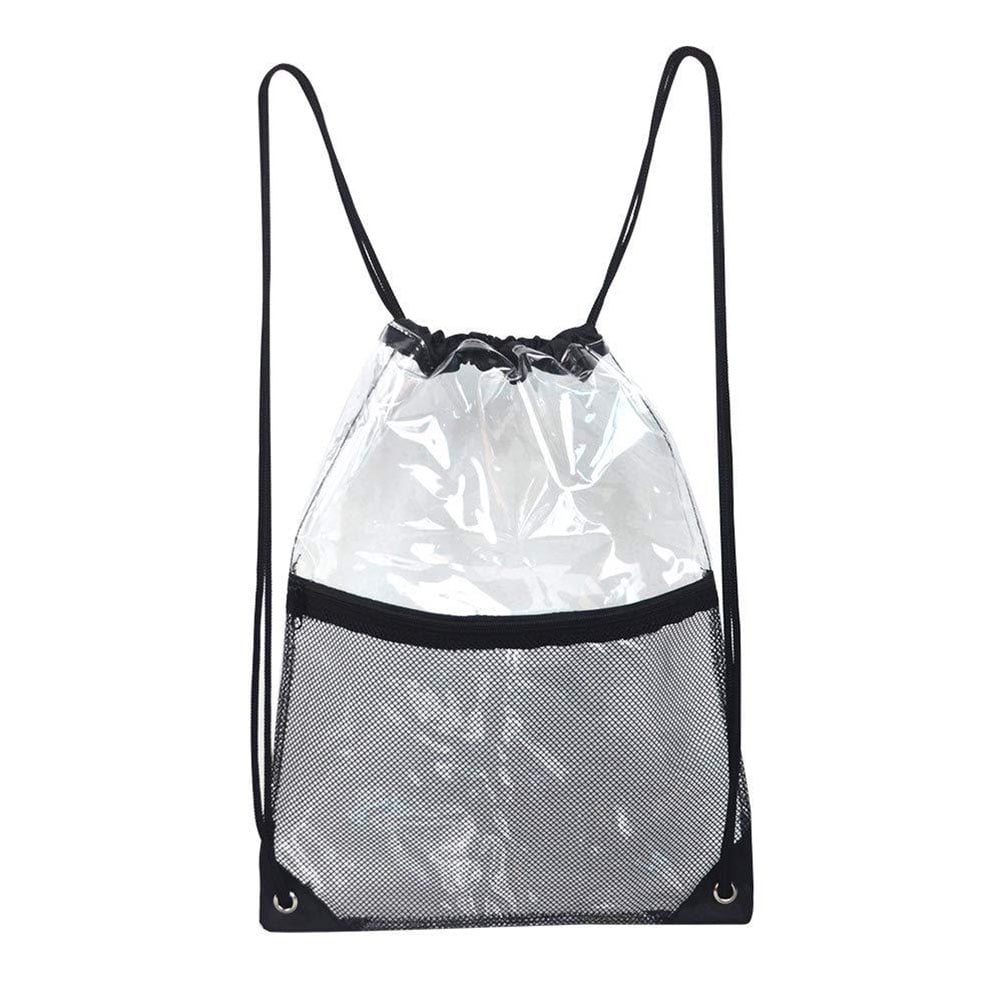 Large Capacity Transparent PVC Drawstring Backpack Adjustable ...