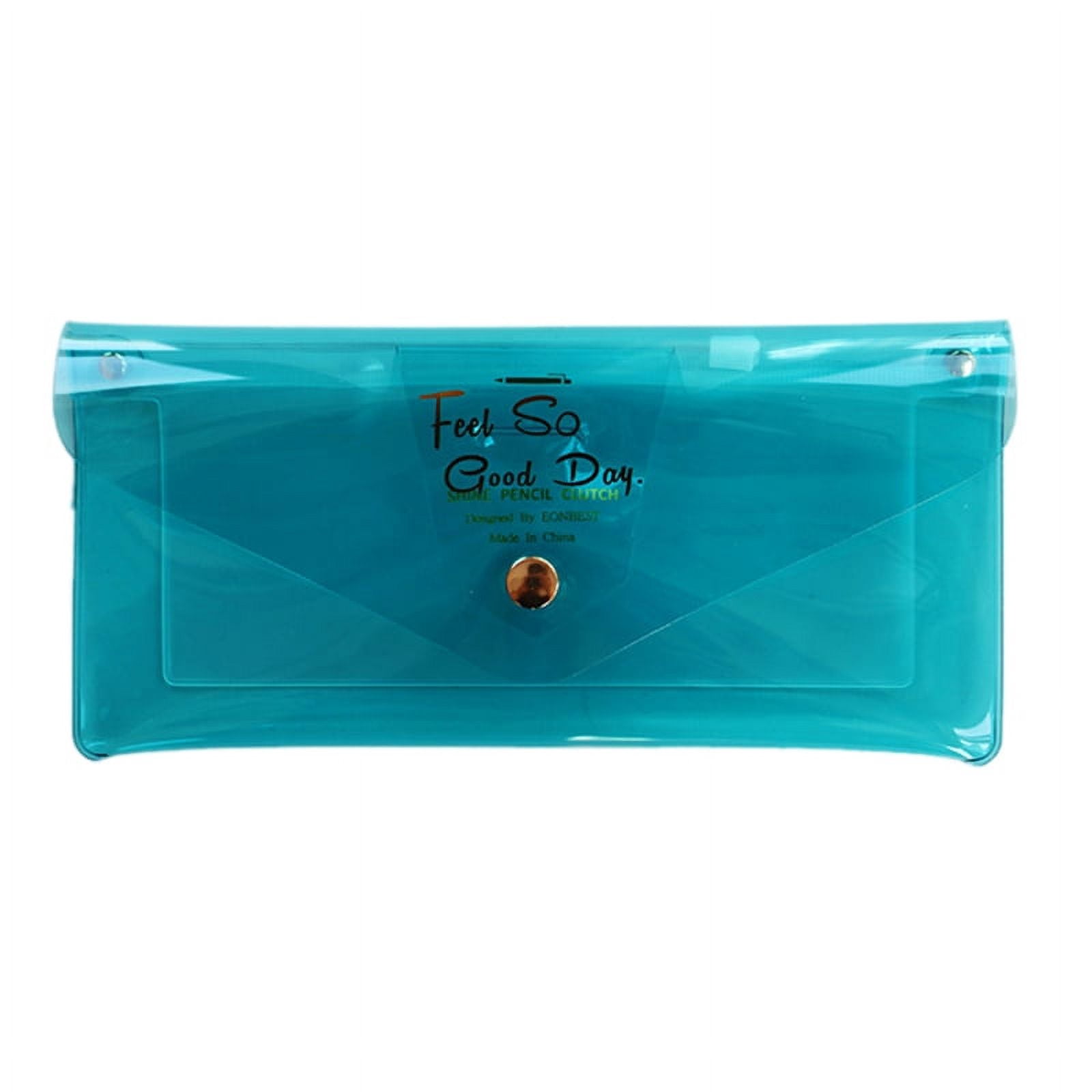 Large Capacity Transparent Pencil Bag Button Closure Design ...