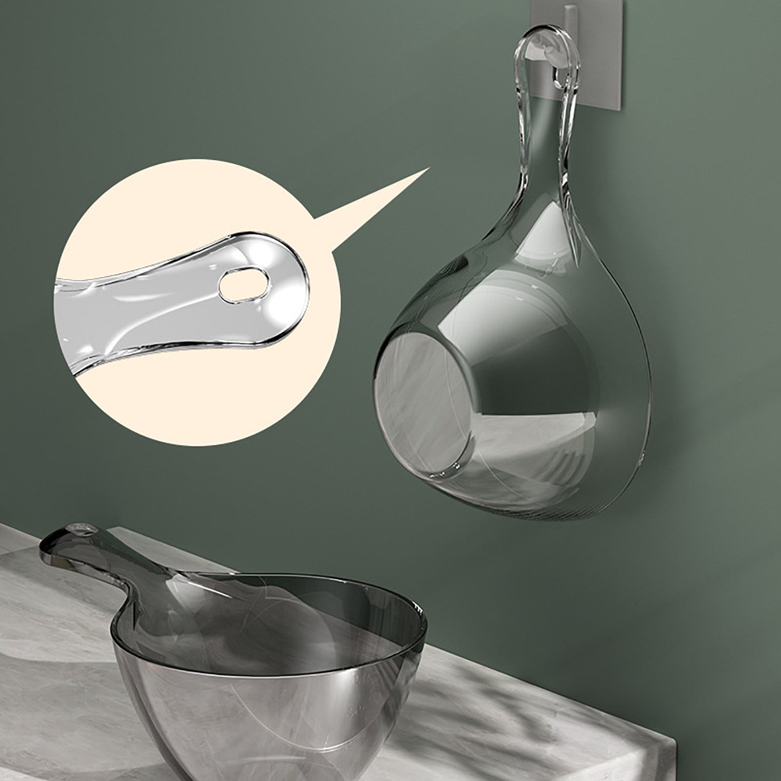 Large Capacity Transparent Watering Ladle with 1250ml Scale Markings ...