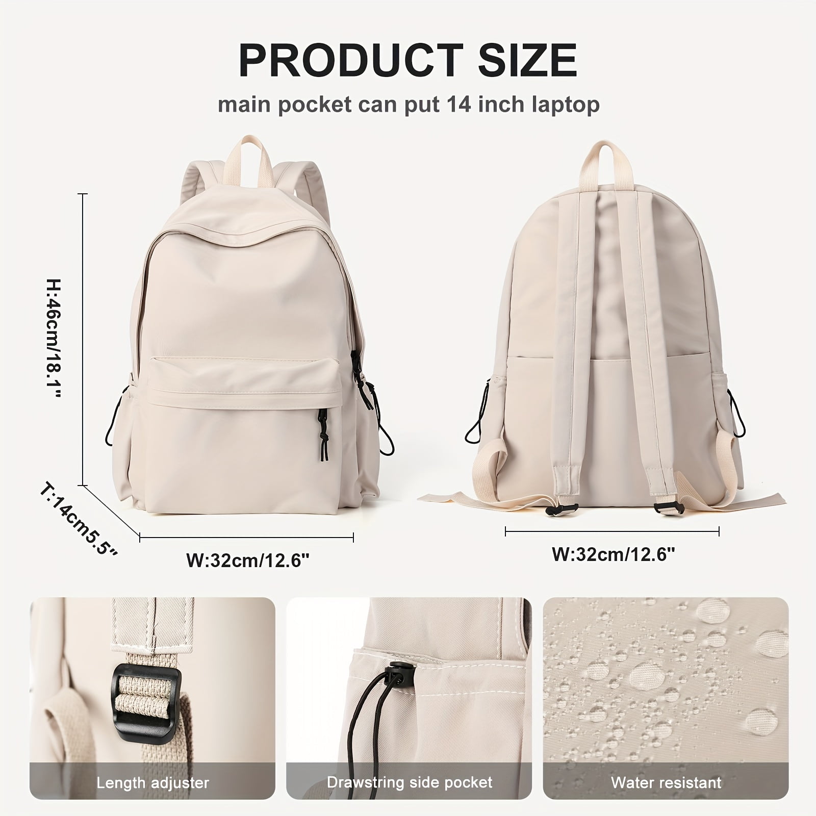 Large Capacity Travel Commuter Bag, Travel Backpack With Shoe ...