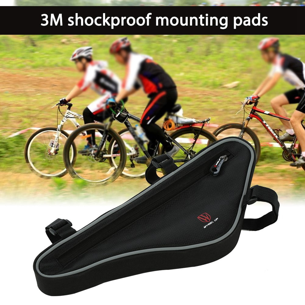 Large Capacity Triangle Bicycle Saddle Bag Road Bike Front Frame Tube ...