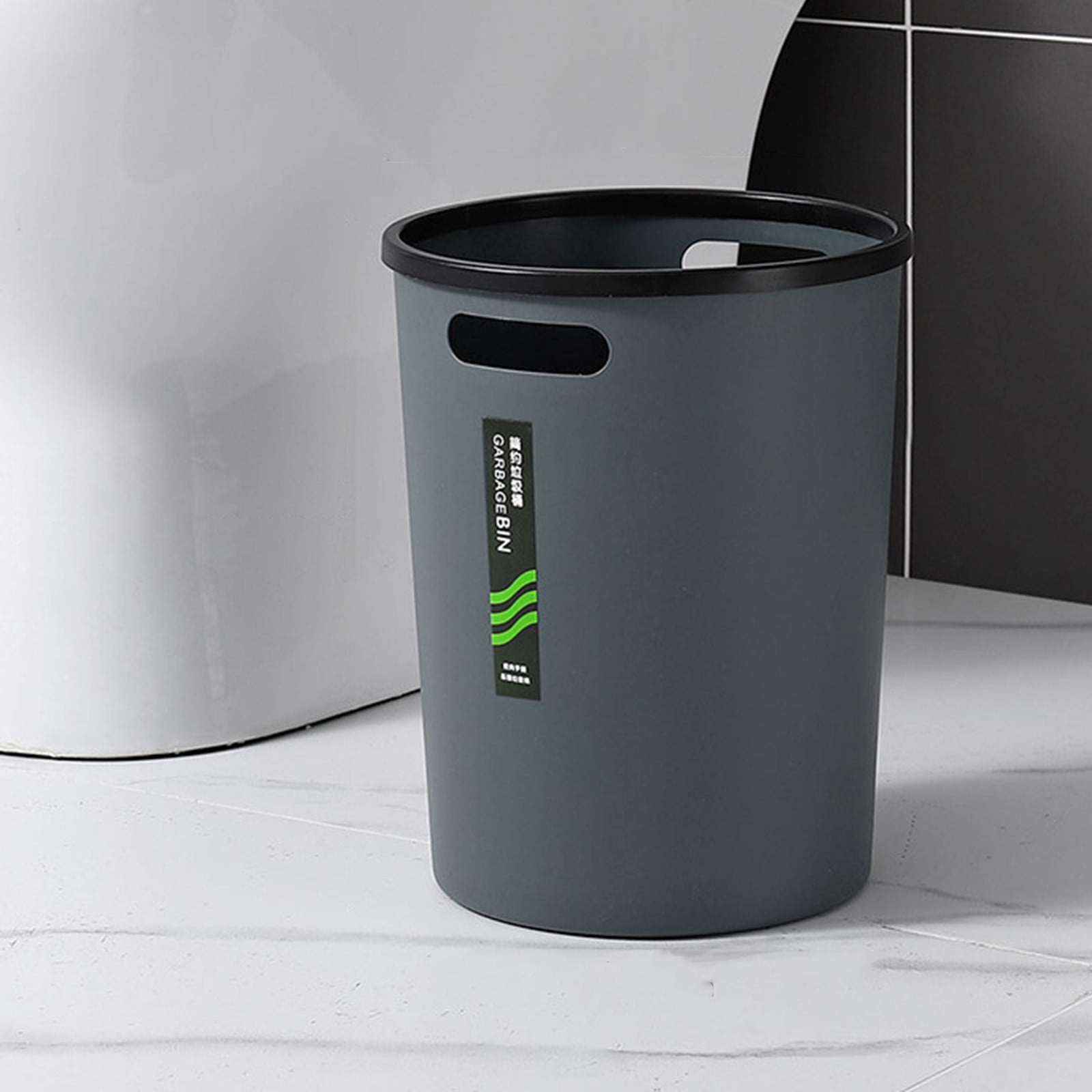 Large Capacity Wastebasket, Household, Sturdy Metal Construction + Easy ...