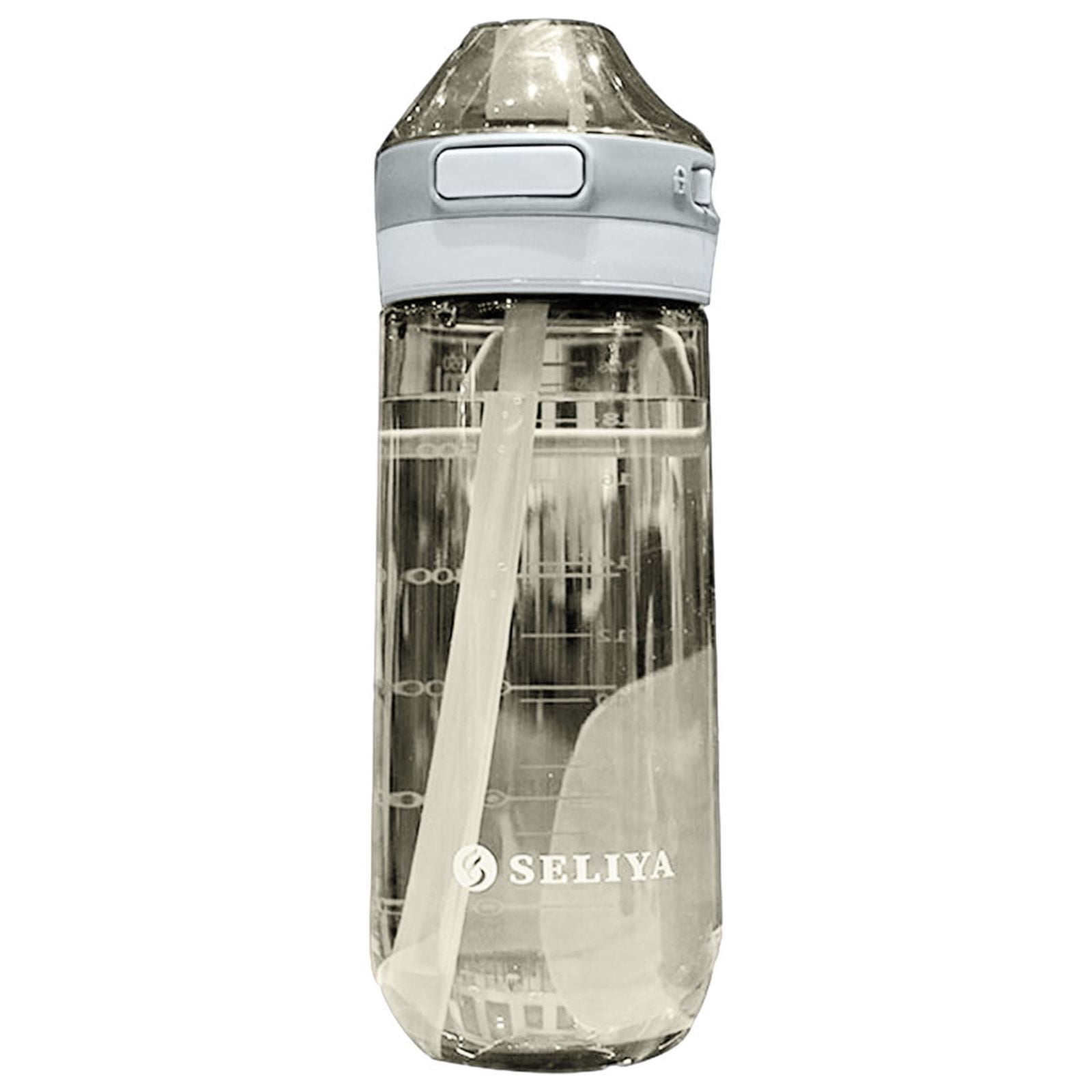 Large Capacity Water Bottle with Straw&Graduated Flat Spout, Leak-Proof ...