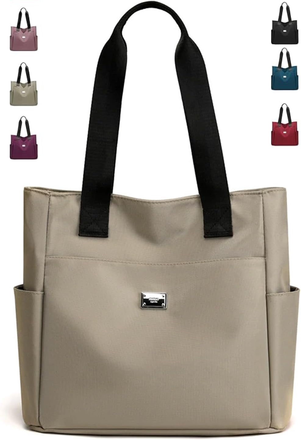 Large Capacity Water Repellent Multi Pocket Nylon Shoulder Bag with ...