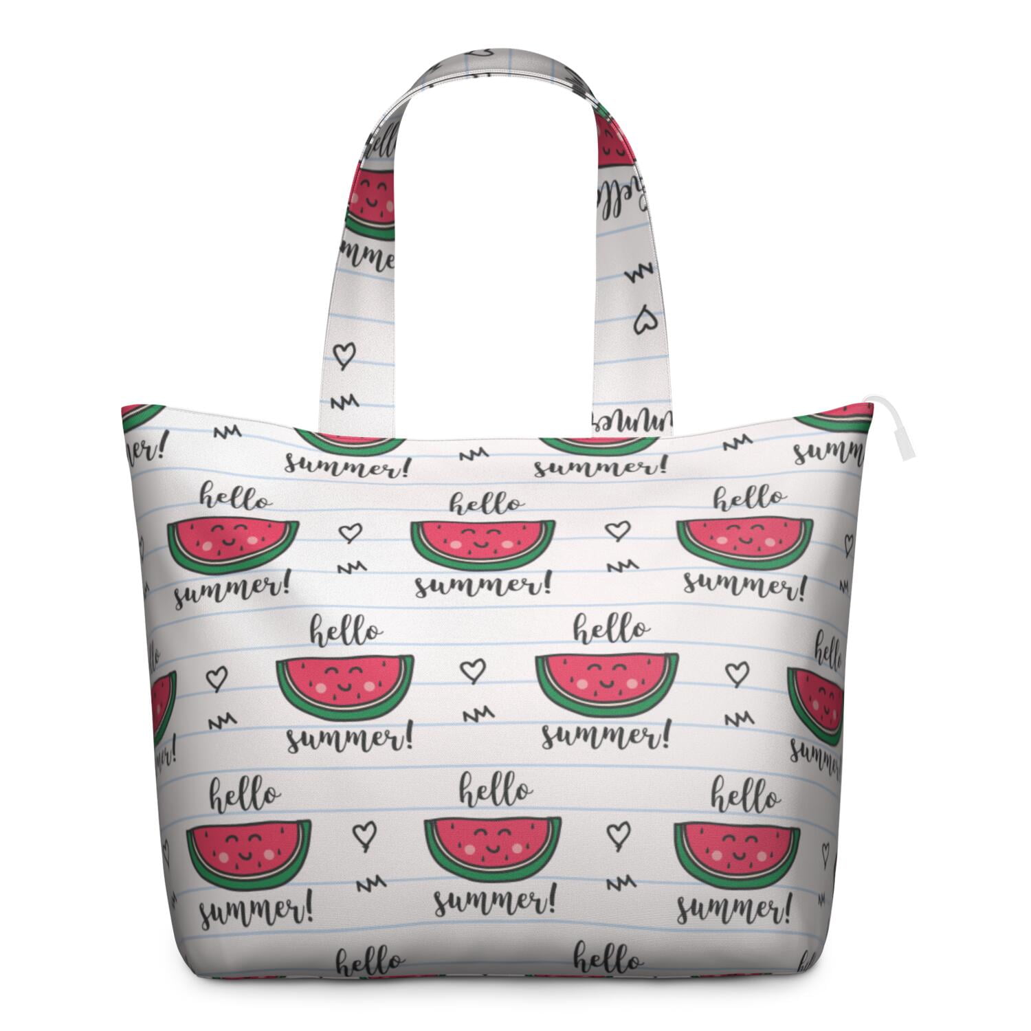 Large Capacity Weekender Bag with Watermelon Print Tropical Summer ...