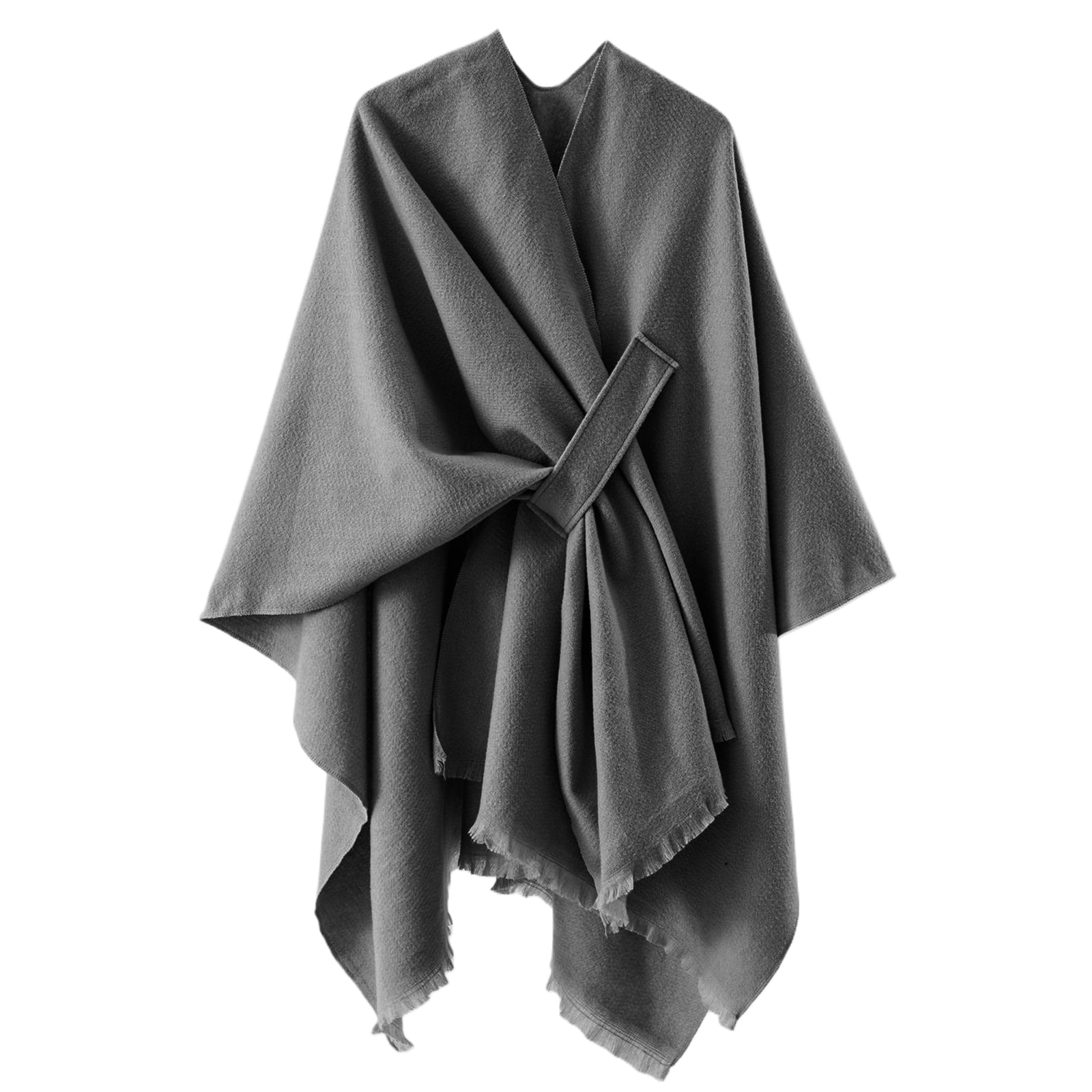 Large Cape Cardigan Sweaters Open Poncho Winter Shawl Wraps Open Front ...