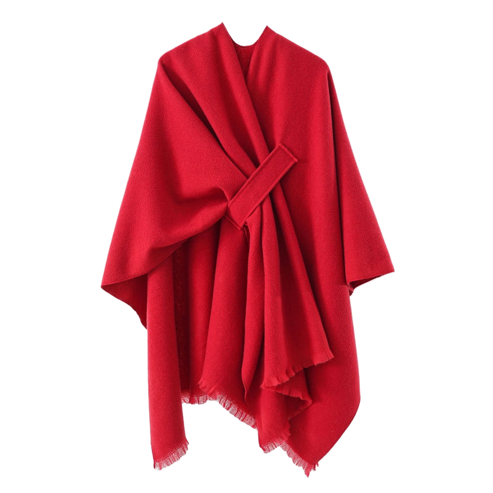 Large Cape Cardigan Sweaters Open Poncho Winter Shawl Wraps Open Front ...