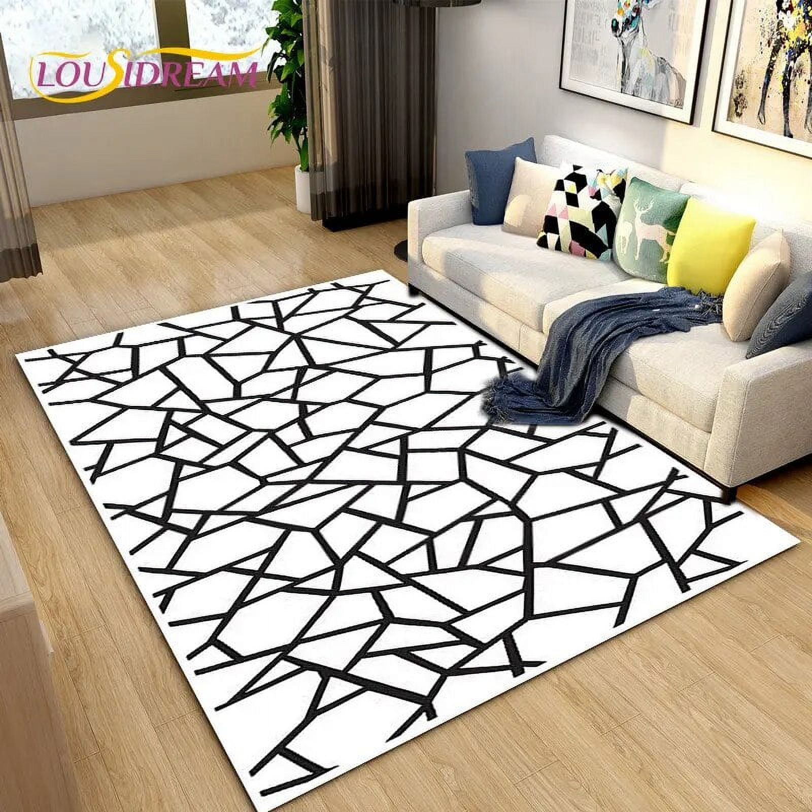 Large Carpet 3D Abstract Geometric Optical Area Rug Carpet Rug for ...