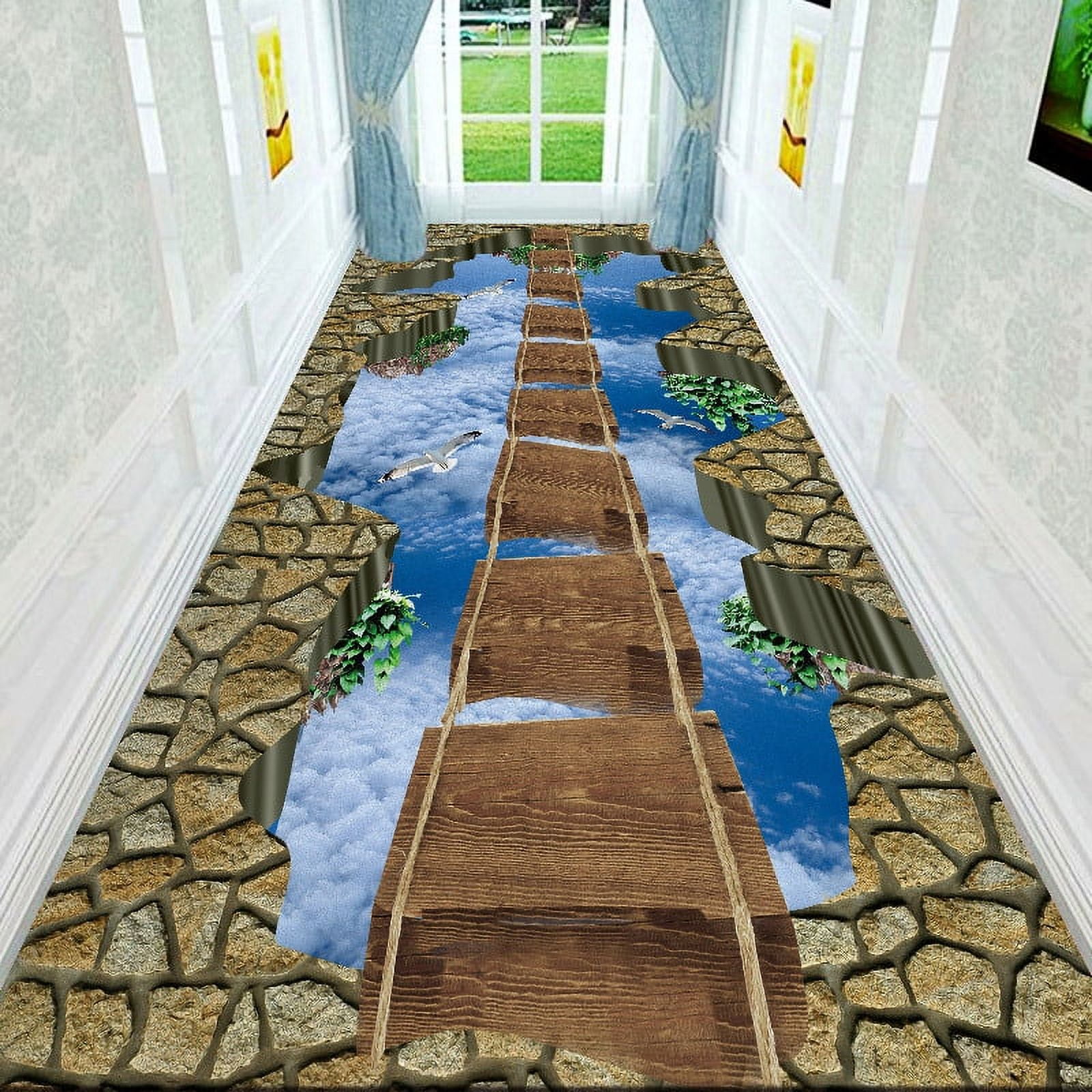 Large Carpet 3D Cobblest Corridor Carpet Hall Runners Floor Mat ...