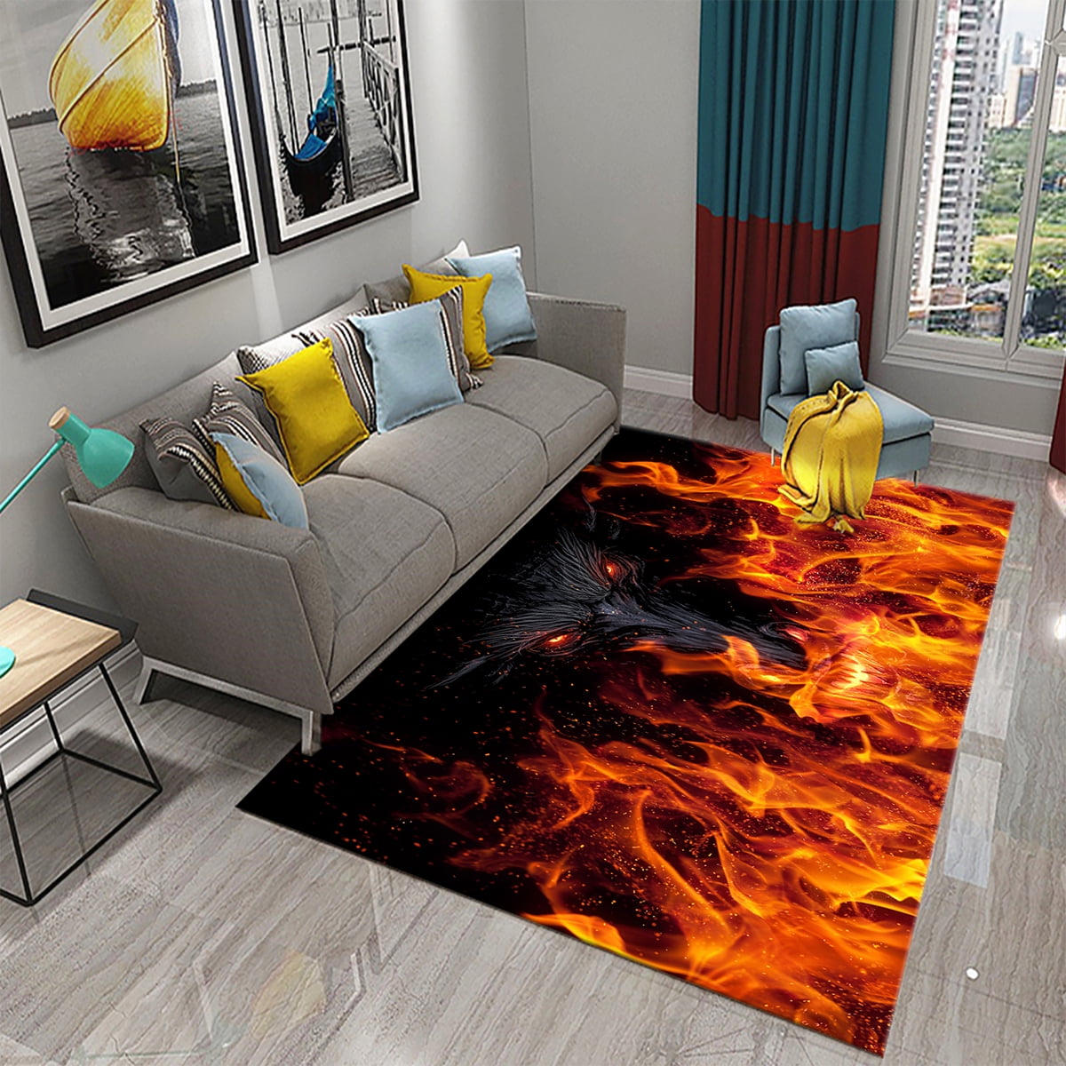 Large Carpet 3D Creative Design Carpet Modern Art Rug Visual Space ...
