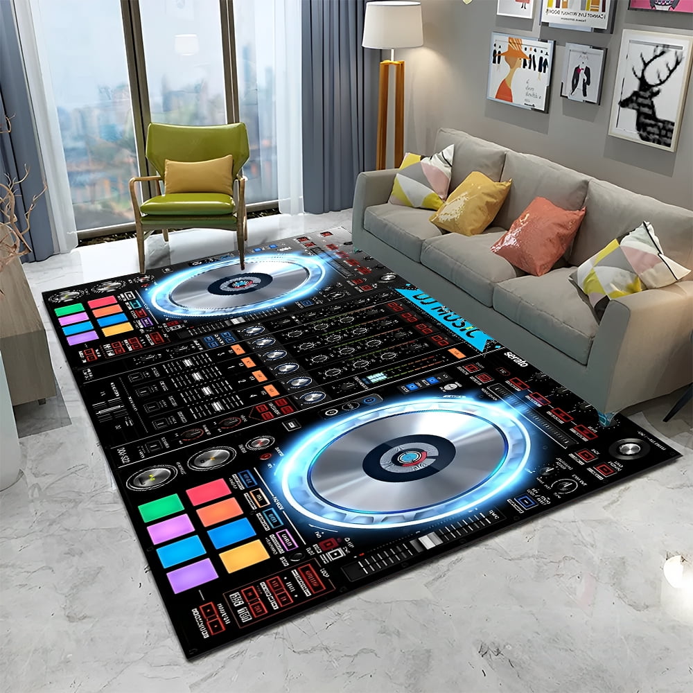 Large Carpet 3D DJ Music Screen Keyboard Cartoon Carpet Rug for Home ...