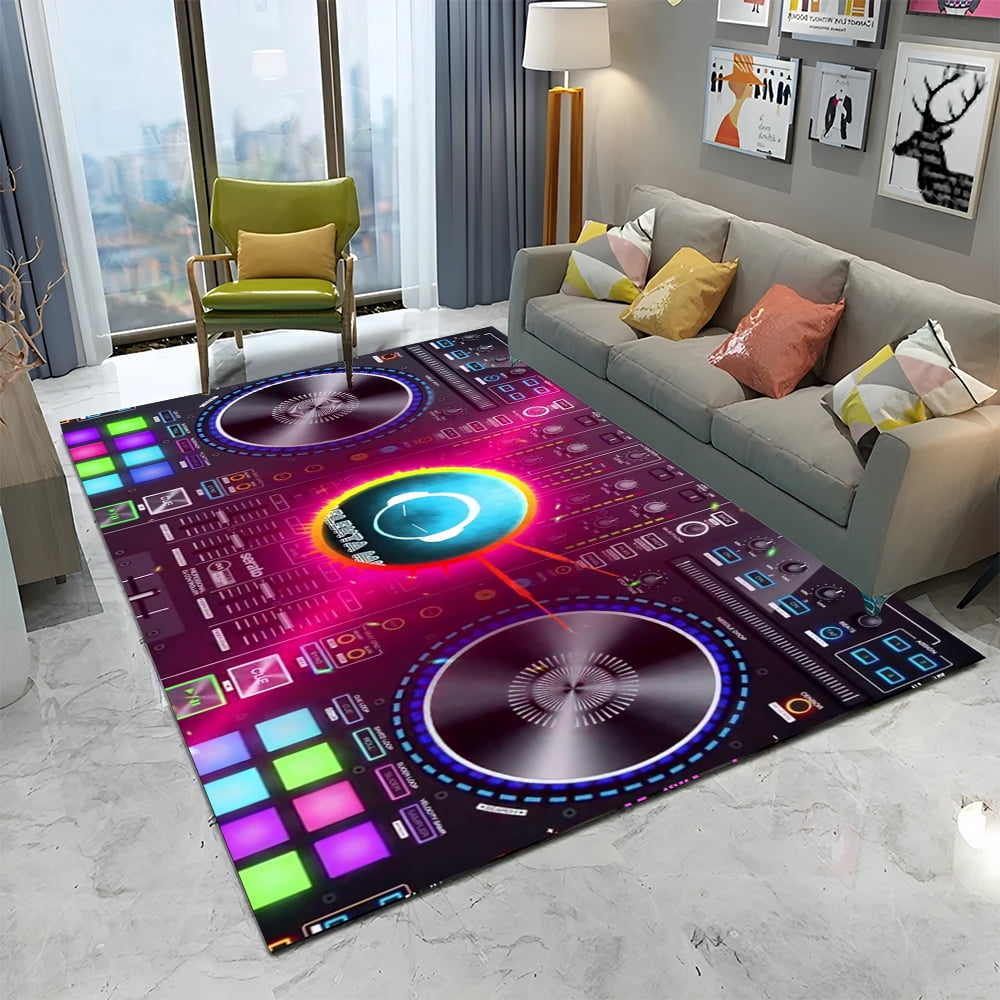 Large Carpet 3D DJ Music Screen Keyboard Cartoon Carpet Rug for Home ...