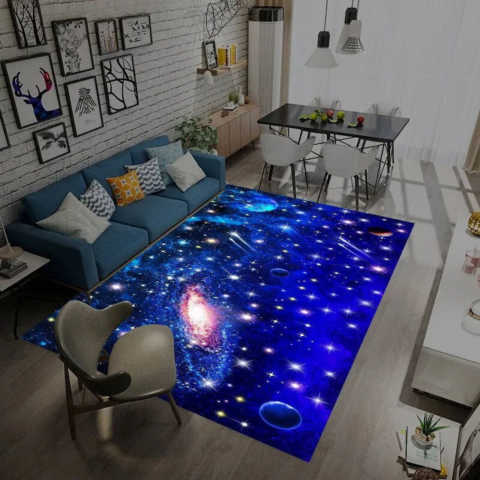Large Carpet 3D Fantasy Starry Sky Galaxy Carpets for Living Room ...