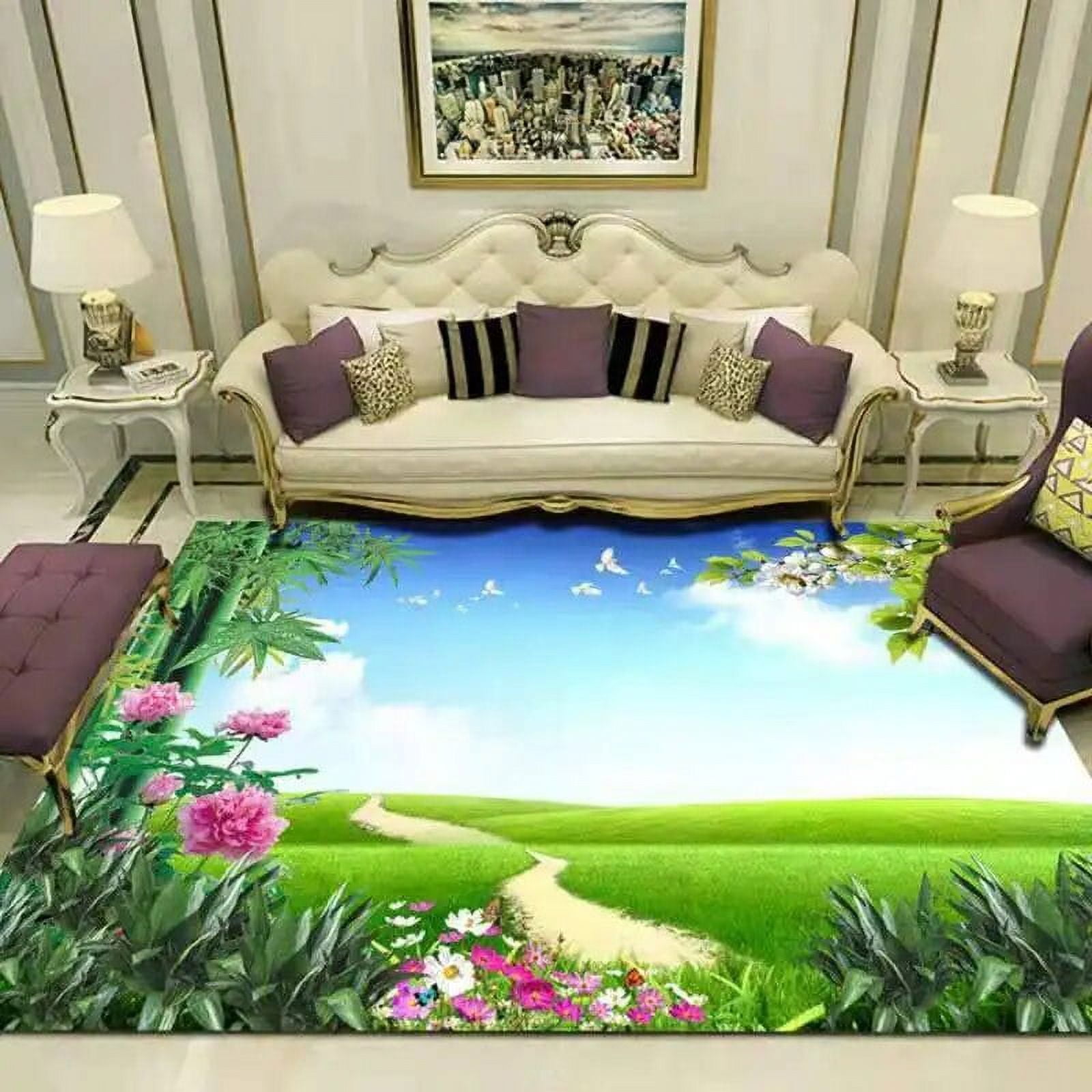 Large Carpet 3D Floor Carpets Living Room Rugs Scenery Carpet Entrance ...
