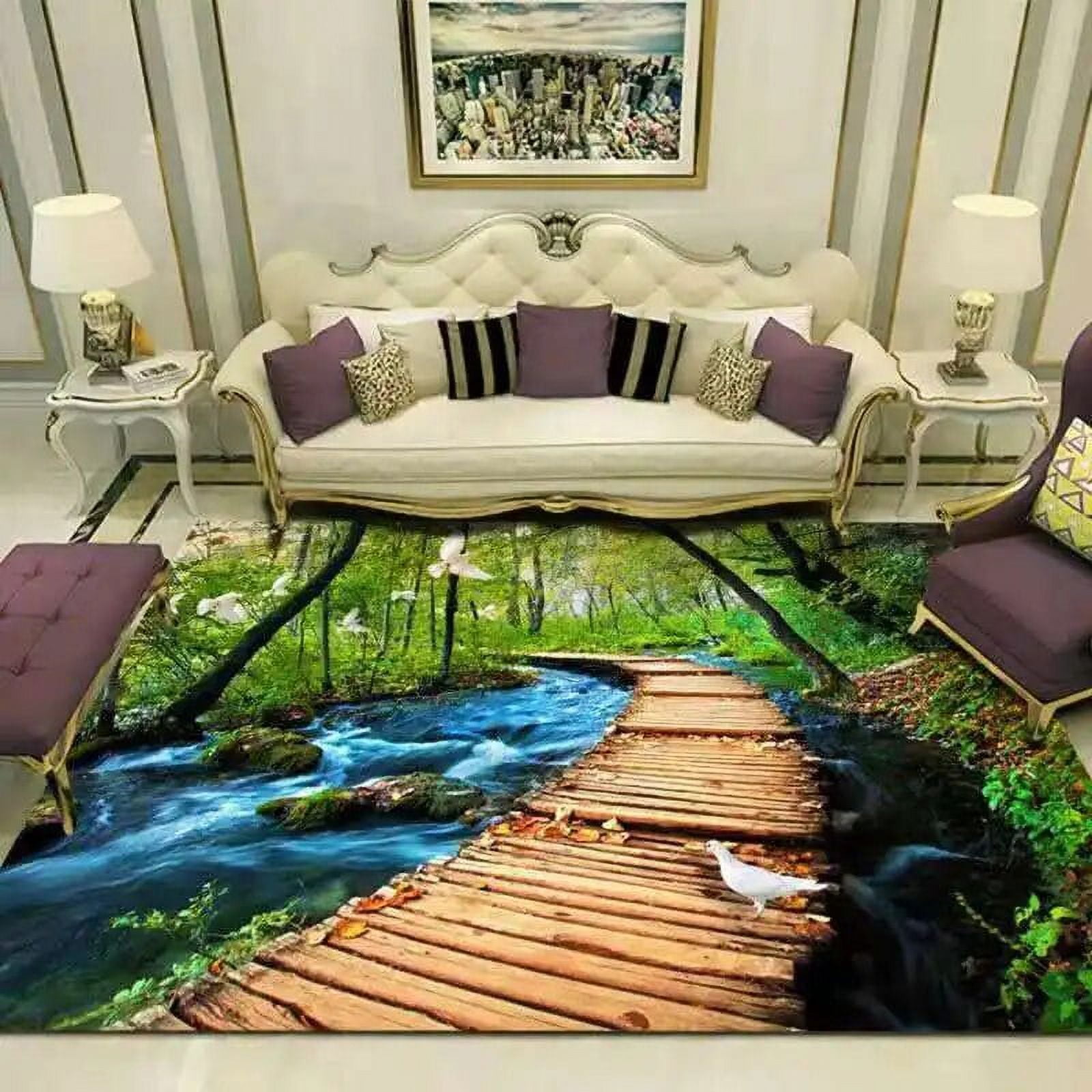 Large Carpet 3D Floor Carpets Living Room Rugs Scenery Carpet Entrance ...