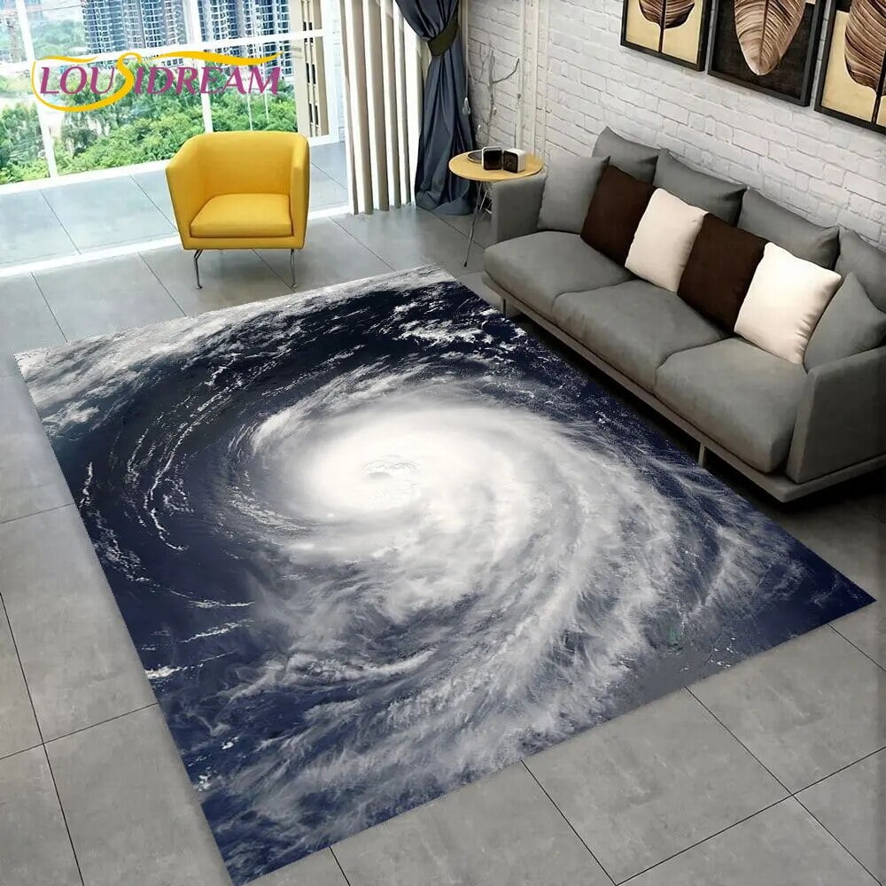Large Carpet 3D Natural Tornado Cloud Twister Area Rug Rug for Living ...