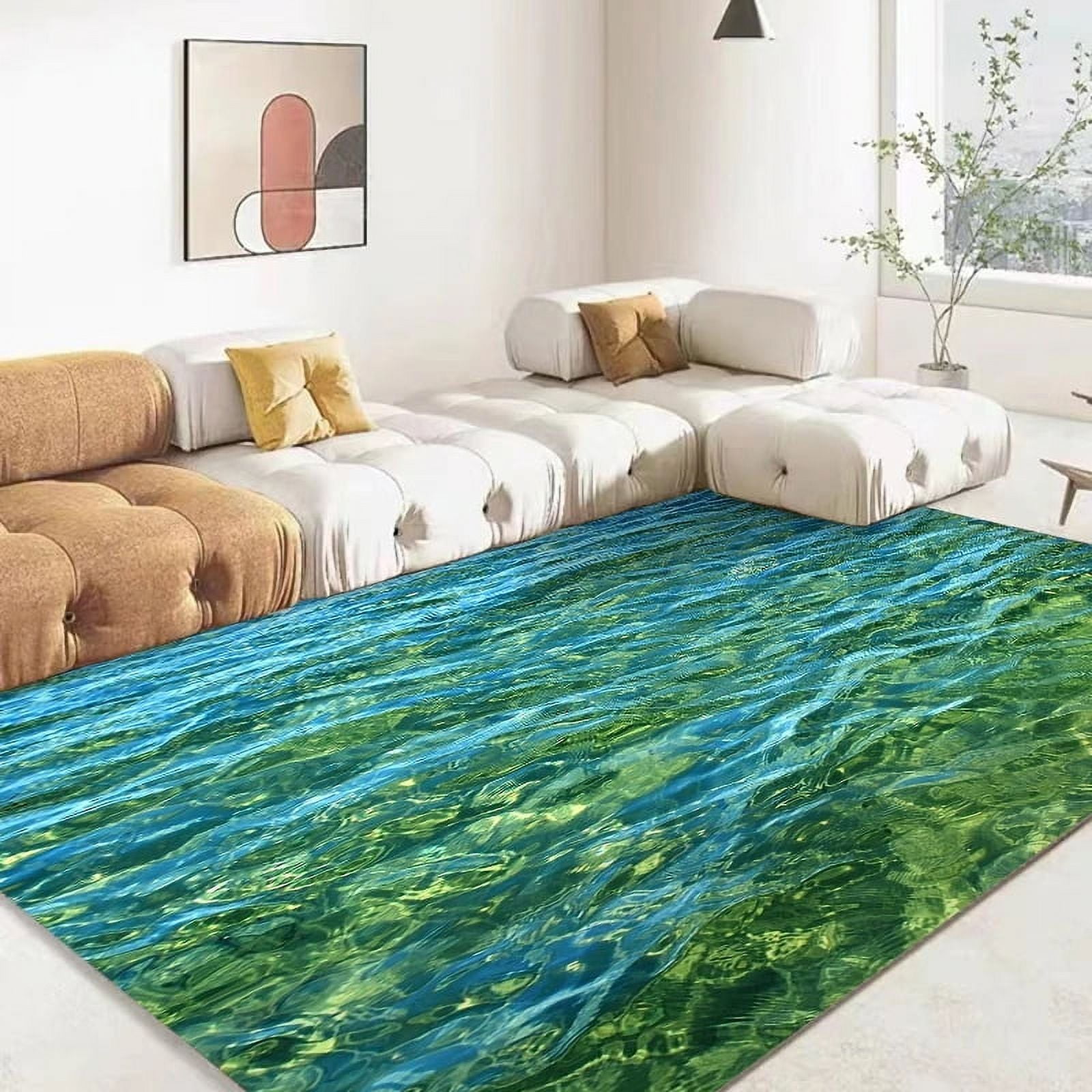 Large Carpet 3D Ocean Sea Water Rug Sea Carpet for Living Room Rugs ...