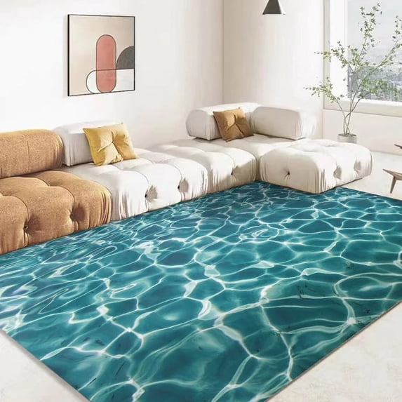 Large Carpet 3D Ocean Sea Water Rug Sea Carpet for Living Room Rugs ...