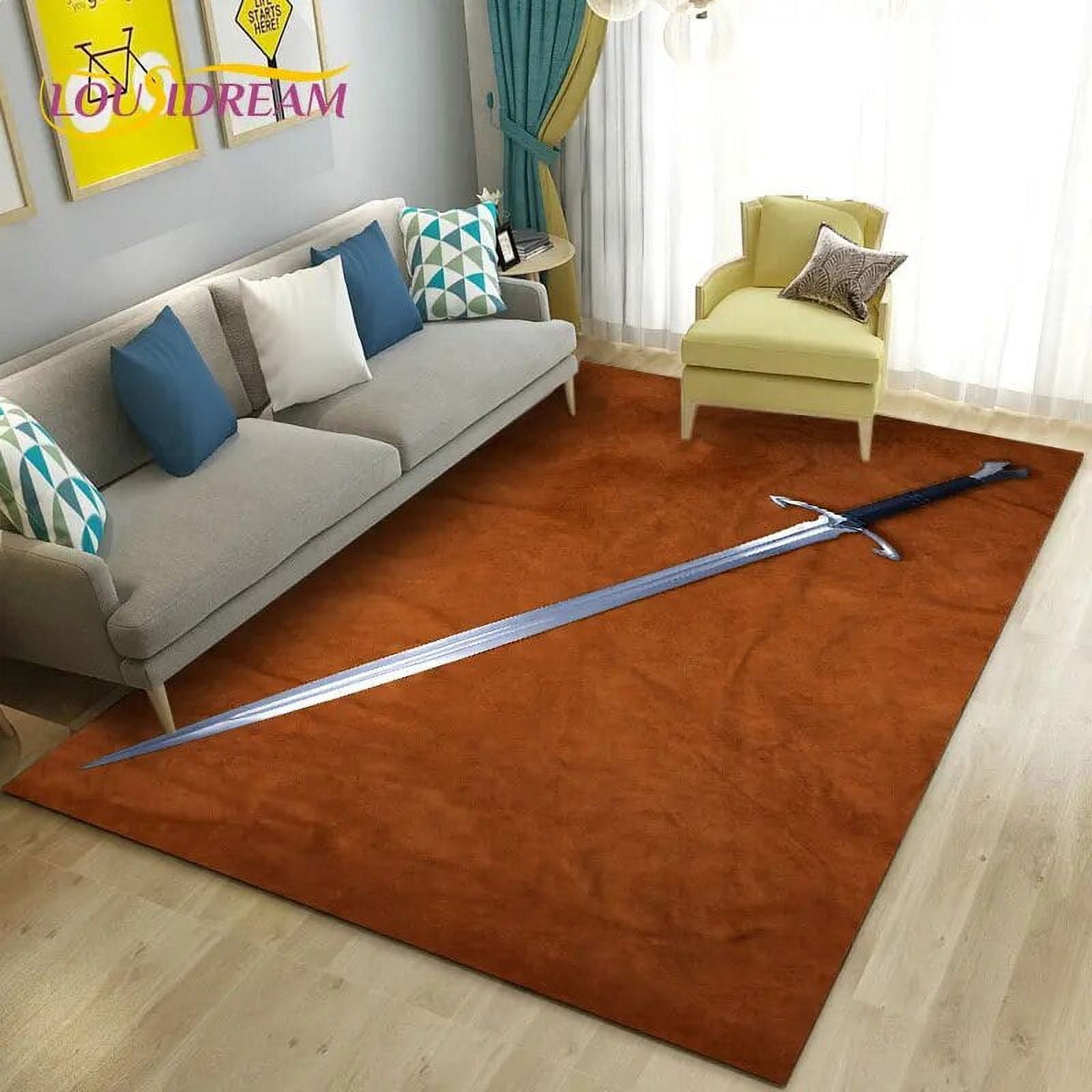 Large Carpet 3D Sword Dagger Machete Saber Knife Area Rug Carpet Rug ...