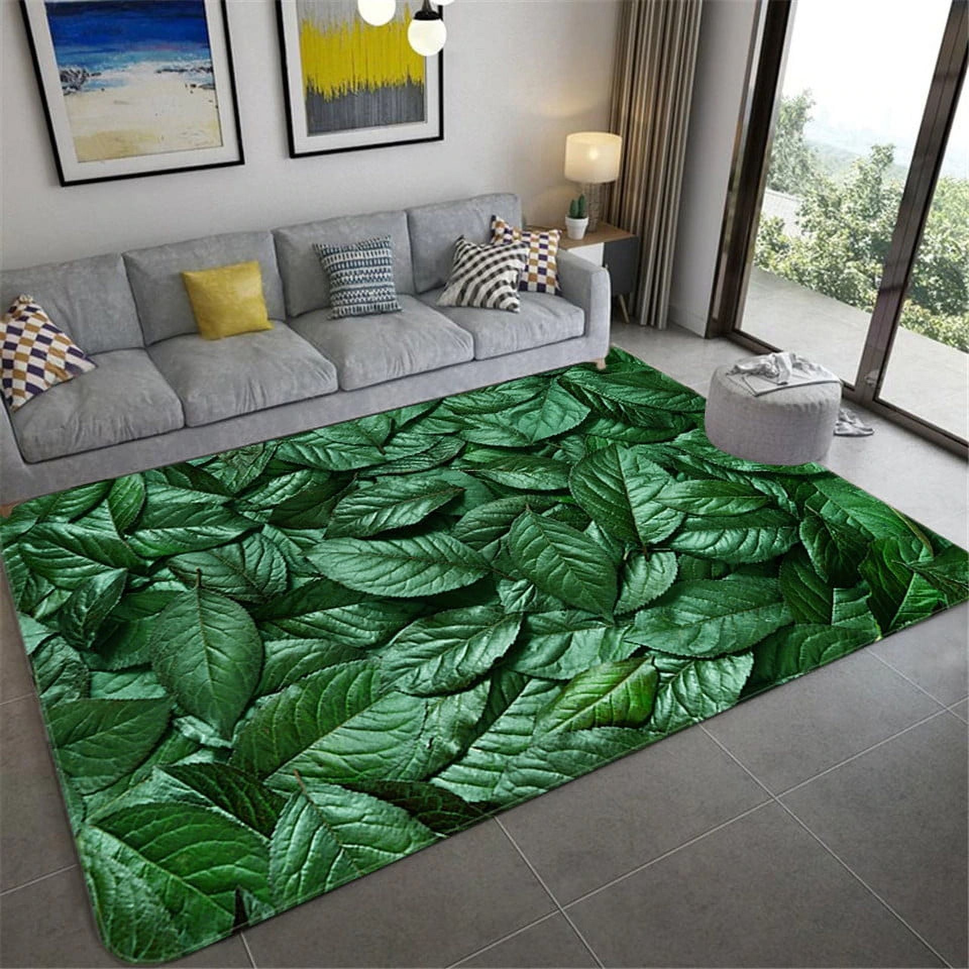 Large Carpet 3D green leaf pattern carpet bedroom office bath balcony ...
