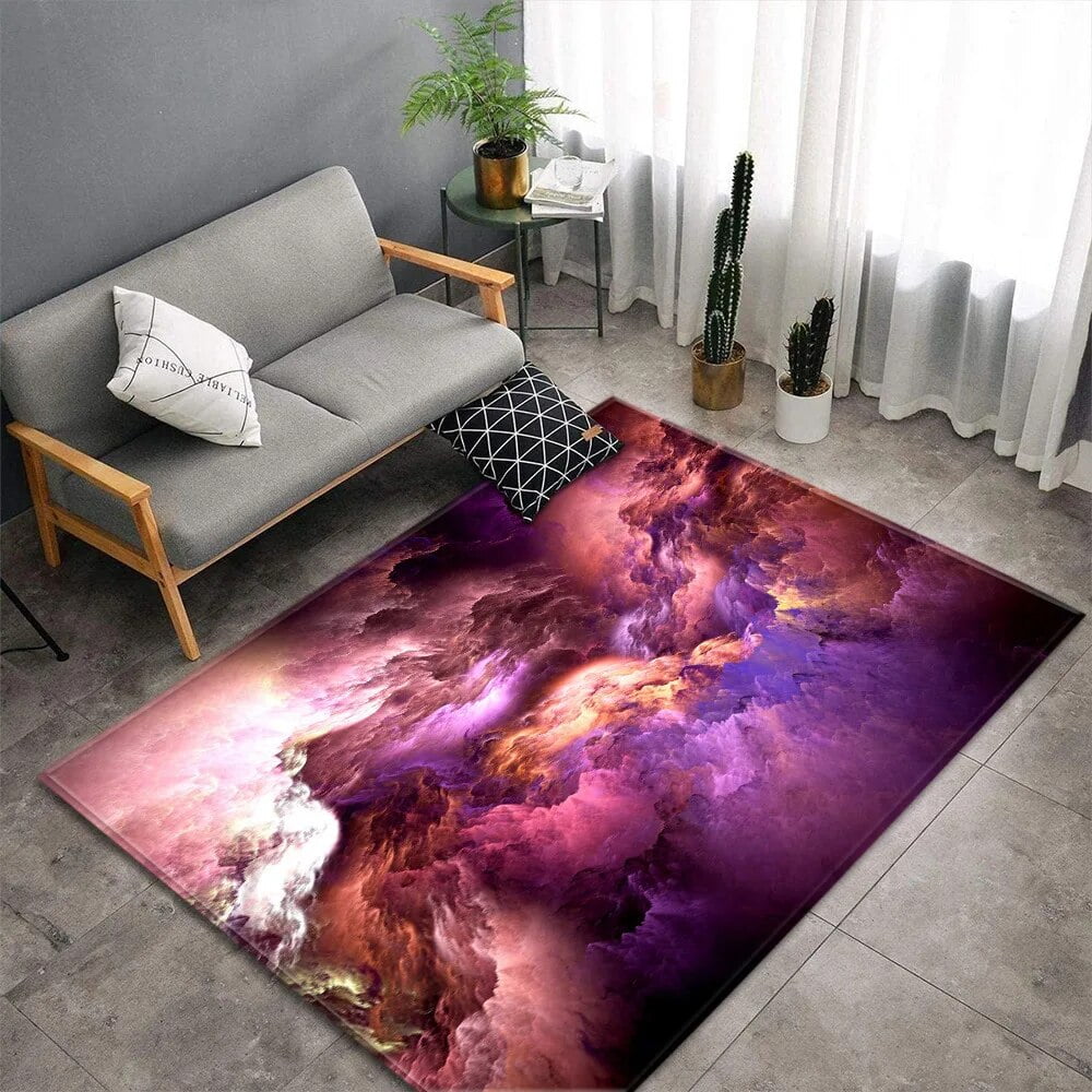 Large Carpet 3D solar system star planet printing carpet living room bed study bath balcony ...