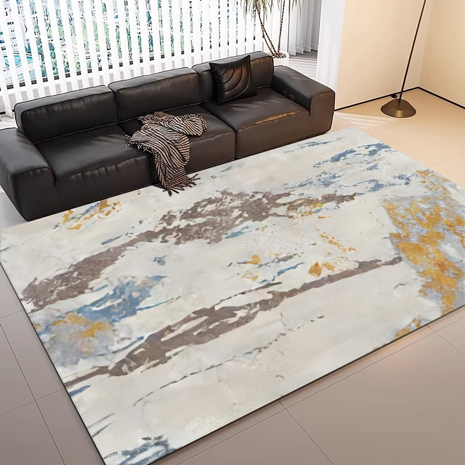 Large Carpet Abstract Ink Living Room ration Carpets Sofa Table Side ...